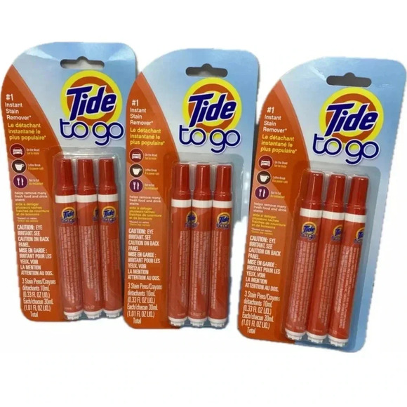Tide | Other | Tide To Go Stain Removal 9 Sticks 3 Packs Of 3 | Poshmark